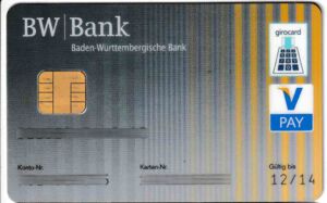 Bank Card: BW Bank VPay (Baden-Wurttembergische Bank AG, Germany ...