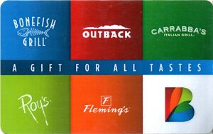 Gift Card: Bloomin' Brands - 5 (Outback Steakhouse, United States of ...