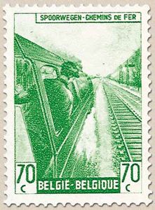 Stamp: Railway Stamp: Engine Driver (Belgium(Railway - The Railway ...