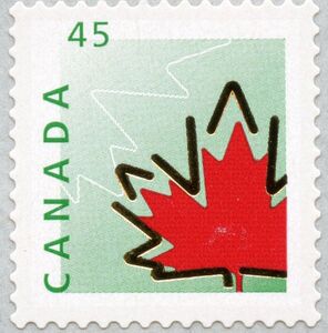 Stamp: Maple Leaf (Canada(Self-adhesive Automatic Cash Machine Stamp ...