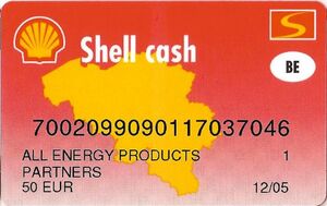 Functional Card: Shell Cash - BE (Fuel Stations, Belgium(Shell) Col:BE ...