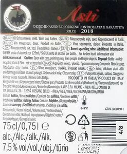 Drink Label: Allini Asti Millesimato (A.VI.P.S.p.A., ItalyCol:IT-WINE ...