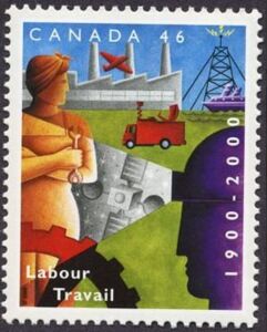 Stamp: Centenary Department of Labour (CanadaMi:CA 1932,Sn:CA 1866,Yt ...