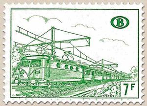 Stamp: Railway Stamp: Electric locomotive type 122 (Belgium) (Railway ...