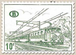 Stamp: Railway Stamp: Electric locomotive type 126 - Polyvalent Pap ...