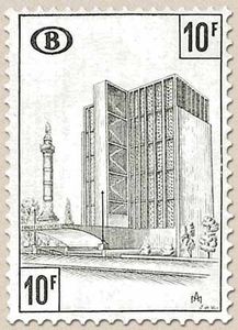 Stamp: Railway Stamp: Station Brussels Congress - Polyvalent Paper ...