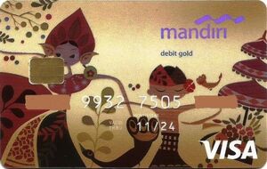 Bank Card: Mandiri Visa Debit Gold (Bank Mandiri, IndonesiaCol:ID-VI ...