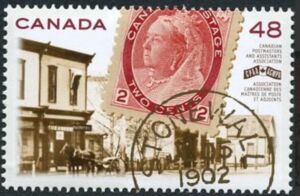 Stamp: Post Office in Stonewall- 2¢ & 1902 date stamp (CanadaMi:CA 2066 ...