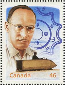 Stamp: Joseph-Armand Bombardier, Snowmobile (Canada(The Millennium ...