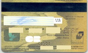 Bank Card: Premier (Banque Populaire, France) Col:FR-VI-0162