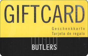 Gift Card: Yellow/Black (Butlers, Austria(Gift card) Col:AT-BUT-002b