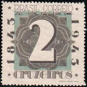 Stamp: 2nd National Stamp Exibition BRAPEX (Brazil(100 years of ...