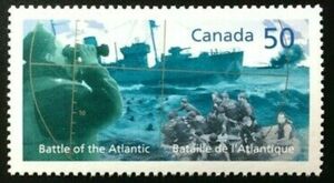 Stamp: Corvette in submarine scope (CanadaMi:CA 2276,Sn:CA 2107,Yt:CA ...