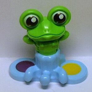 Meal Toy: Green frog (Kinder Surprise, Europe(Kinder - Mixart - Frog ...