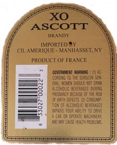 Drink Label: Ascott Extra Smooth XO (Ascott Negociants, France) Col:FR ...