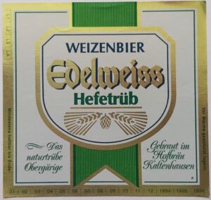 Drink Label: Edelweiss Heletrub (Hofbrau Kaltenhausen, AustriaCol:AT ...
