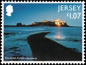 Stamp: Elizabeth Castle Causeway (Jersey) (Europa (C.E.P.T.) 2018 ...