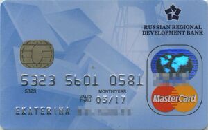 Bank Card: VBRR Blue (Russian Regional Development Bank, RussiaCol:RU ...