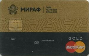 Τραπεζική Κάρτα: Miraf. Bank of active finance. MC Gold (Miraf-Bank ...