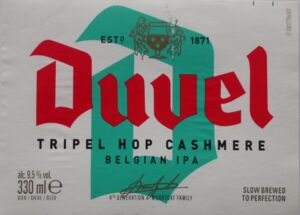 Drink Label: Duvel Tripel Hop Cashmere (Duvel Moortgat, BelgiumCol:BE ...