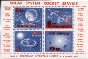 Stamp: Solar System Rocket Service (United Kingdom: Cinderella Stamps ...