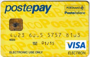 Bank Card: Poste Pay Visa Electron (Poste Italiane, ItalyCol:IT-VE-0063.01