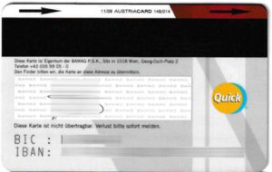 Bank Card: Bawag Maestro (Bawag P.S.K., AustriaCol:AT-MS-0054