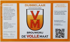 Drink Label: VM Dubbelaar (Brouwerij De Volle Maat, NetherlandsCol:NL ...
