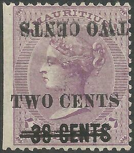 Stamp: Surcharged in Black (Mauritius(Queen Victoria issues 1891-94) Sn ...