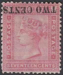Stamp: Surcharged in Black (Mauritius(Queen Victoria issues 1891-94) Mi ...