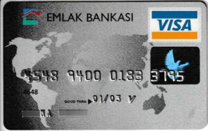 Bank Card: Emlak Bankası Visa (Emlak Bankası, Türkiye (Turkey)Col:TR-VI ...