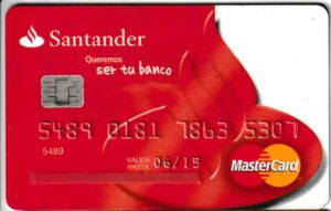 Tarjeta de Banco: Santander MasterCard (Banco de Santander, EspañaCol ...