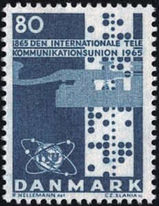 Stamp: Centenary of International Telecommunications Union (Denmark ...