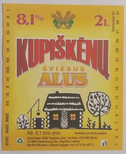 Drink Label: Kupiskenu Sviesus Alus (UAB Kupiškio Alus, LithuaniaCol:LT ...