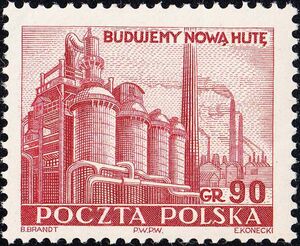 Stamp: Steelworks, Nowa Huta (Poland(Heavy Industry) Mi:PL 693,Sn:PL ...