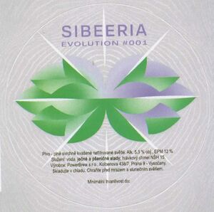 Drink Label: Siberia Evolution 001 (Sibeeria Praha, Czech Republic ...