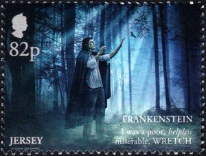 Stamp: Frankenstein (Jersey(Frankenstein - 200 Years) Mi:JE 2225,Yt:JE ...