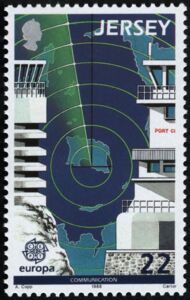 Stamp: Port Control Tower and Jersey Radio Maritime Communication ...