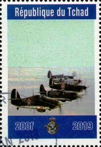 Stamp: Airplanes 100th Anniversary of the RAF (Chad: Illegal Stamps ...
