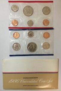 Coin: Various Dollars (Mint set 1986) (United States of America) (1947 ...