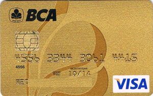Bank Card: BCA Visa Gold (Bank Central Asia, IndonesiaCol:ID-VI-0083