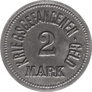 Coin: 2 Mark (POW Camp WW1) (Germany, Empire(Ingolstadt Notgeld) Men ...