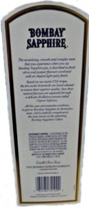 Drink Label: Bombay Sapphire (Bombay Spirits Company, United Kingdom of ...