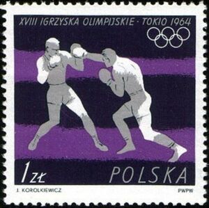 Stamp: Boxing (Poland(Summer Olympic Games 1964 - Tokyo) Mi:PL 1518,Sn ...