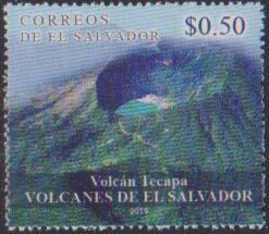 Stamp: Tecapa Volcano (El Salvador(Volcanoes of El Salvador (2019)) Sn ...