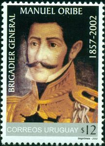 Stamp: General Manuel Oribe (Uruguay(Gral. Manuel Oribe, 145th death ...