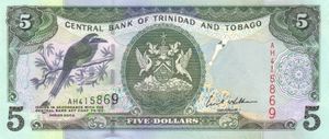 Banknote: 5 Dollars (Trinidad and Tobago(2002 Issue) Wor:P-42b
