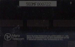 Phonecard: Course Map (Manx Telecom, Isle of Man(GPT Cards) Col:9IOMF 📞