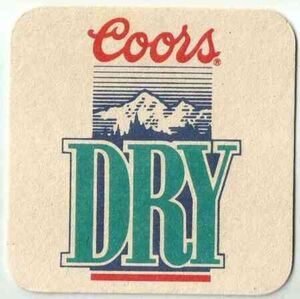 Beer Coaster: Coors Dry (Coors, United States of AmericaCol:US-002947