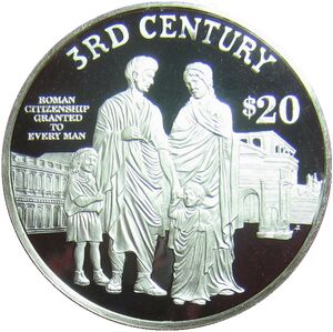 Coin: 20 Dollars (3rd Century - Roman Empire) (Cook Islands) (1997 ...